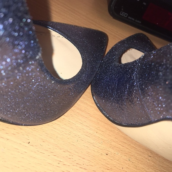 Zara | Shoes | Zara Metallic Blue Heels Send Offers | Poshmark